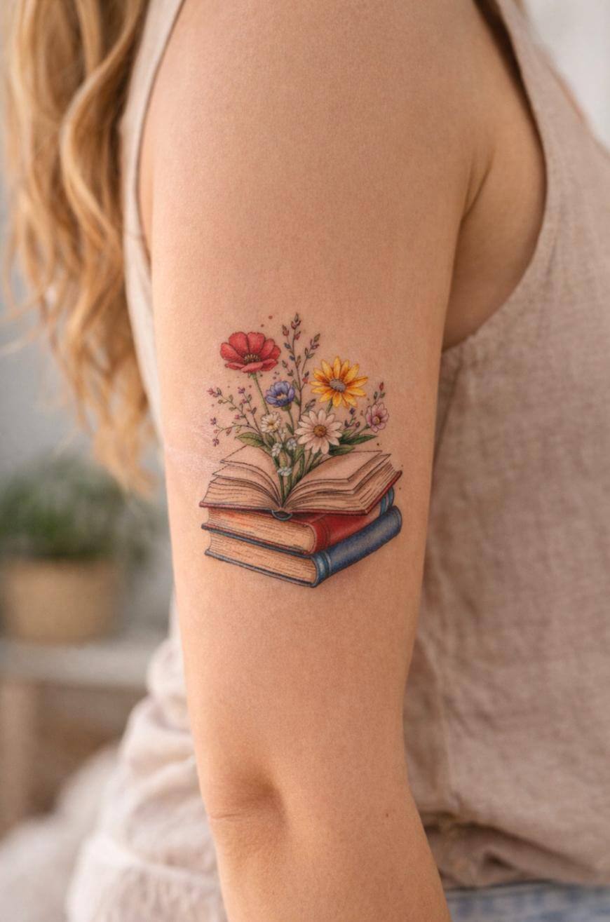30 Beautiful Book Tattoo Ideas for Every Book Lover