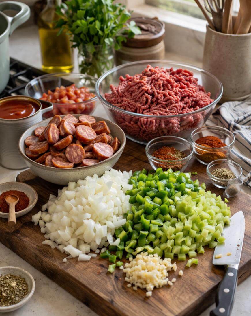 Dirty Spaghetti With Cajun Meat Sauce And Big Flavor